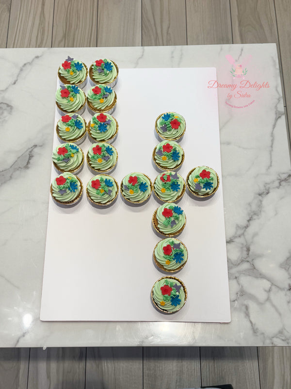 Luxury Number 4 Cupcake Board Dubai – Custom Kids Birthday Treats ...