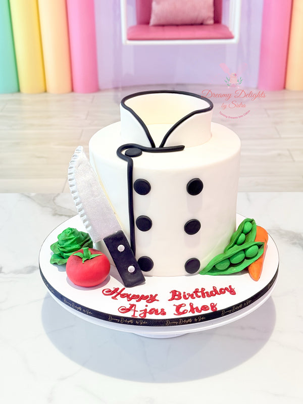 Chef Jacket Cake Dubai – Custom Cake for Him – DreamyDelightsBySidra