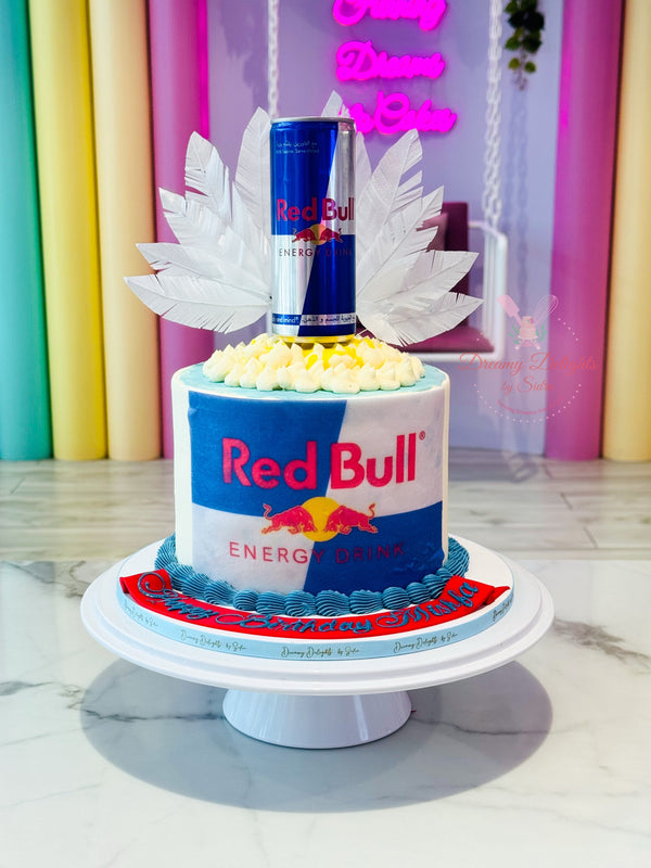 Red Bull Cake Dubai – Energy Drink-Themed Celebration Cake ...
