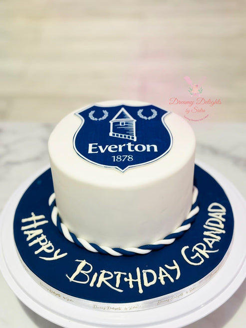 Everton Cake for Grandad - Luxury Football Birthday Cake Dubai ...