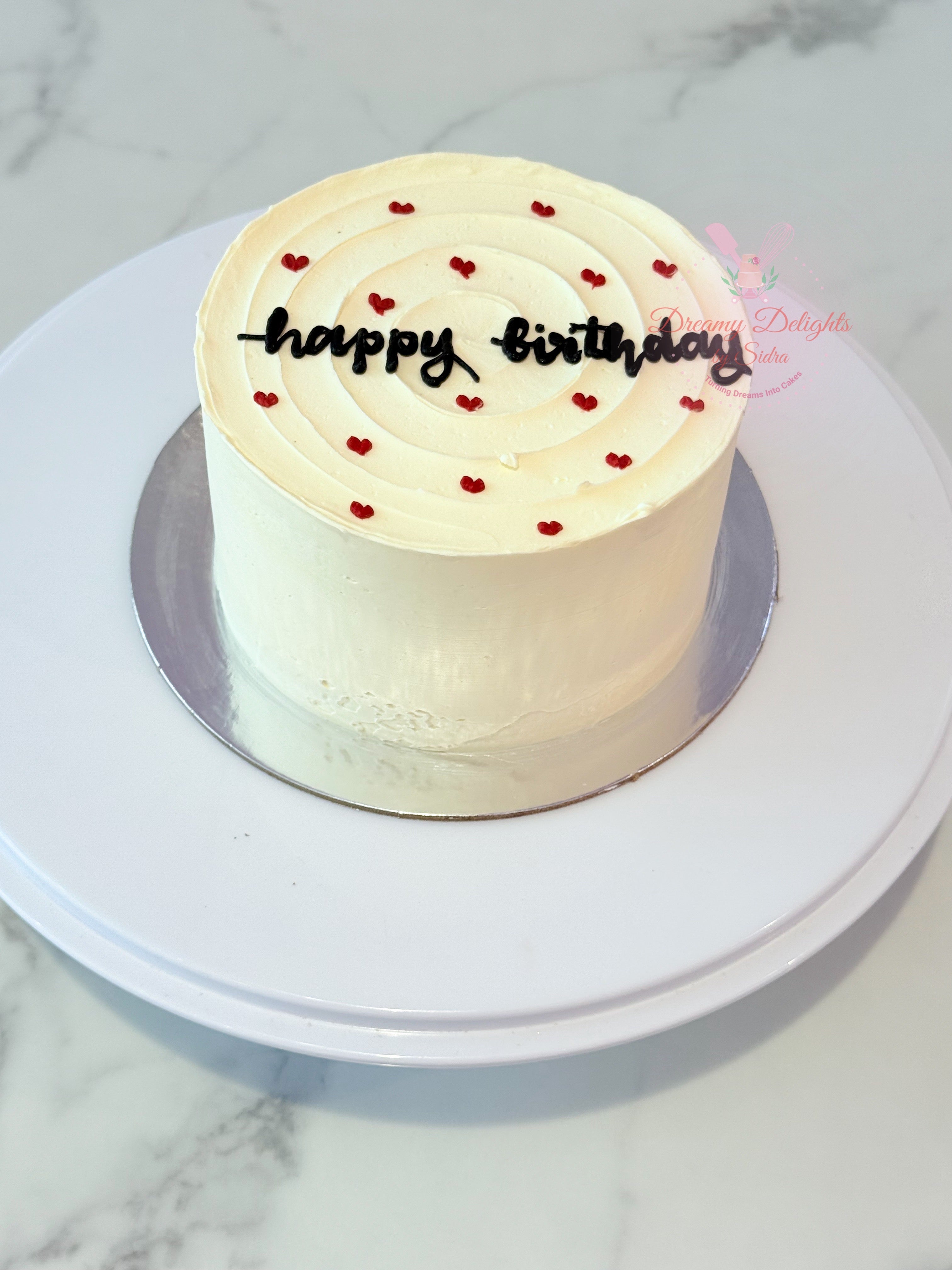 Simple Happy Birthday Bento Cake in Dubai | Customize Cakes Dubai ...